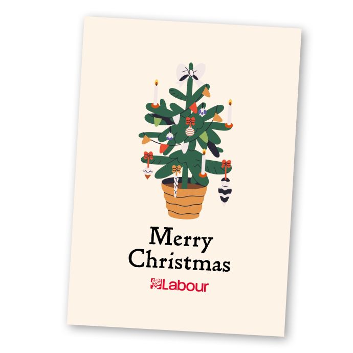Merry Christmas Card (pack of 10) | Labour Shop