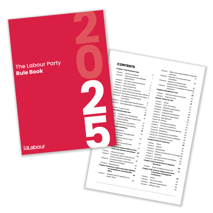 2025 Rule Book | Labour Shop