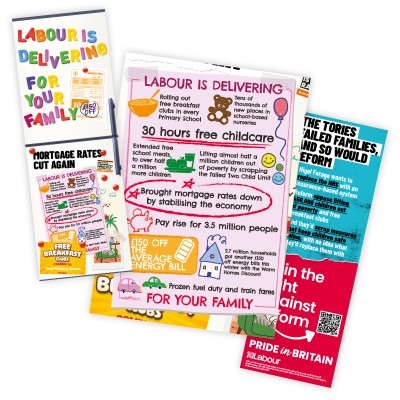 Labour is Delivering for Families Leaflet | Labour Shop