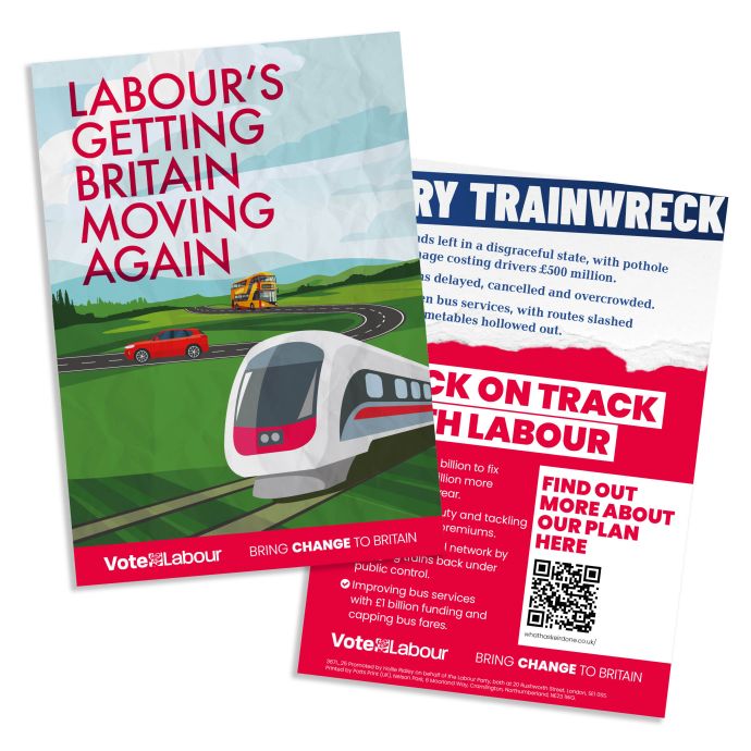 Labour's Getting Britain Moving Again leaflet | Labour Shop