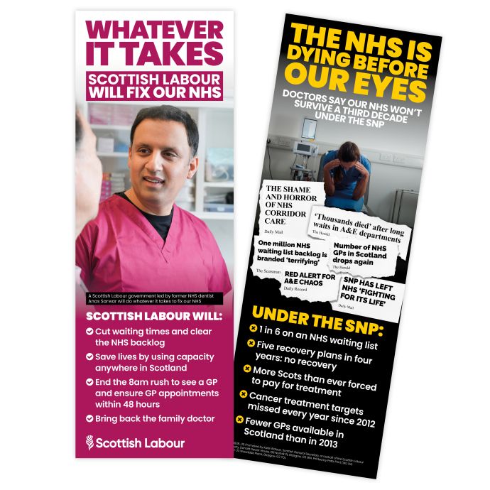 Scottish Labour Will Fix Our NHS leaflet | Labour Shop