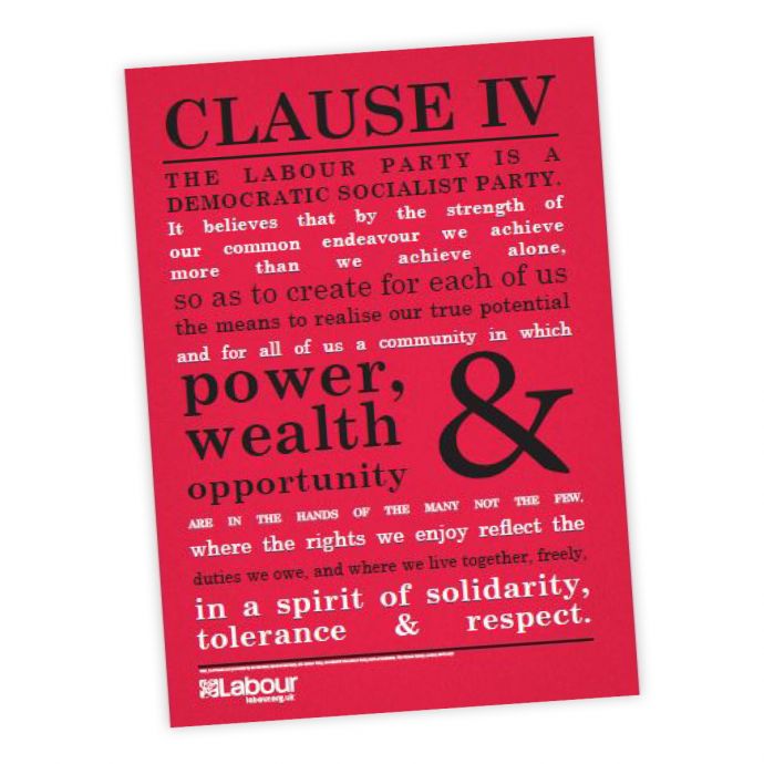 Clause IV A3 Poster | Labour Shop